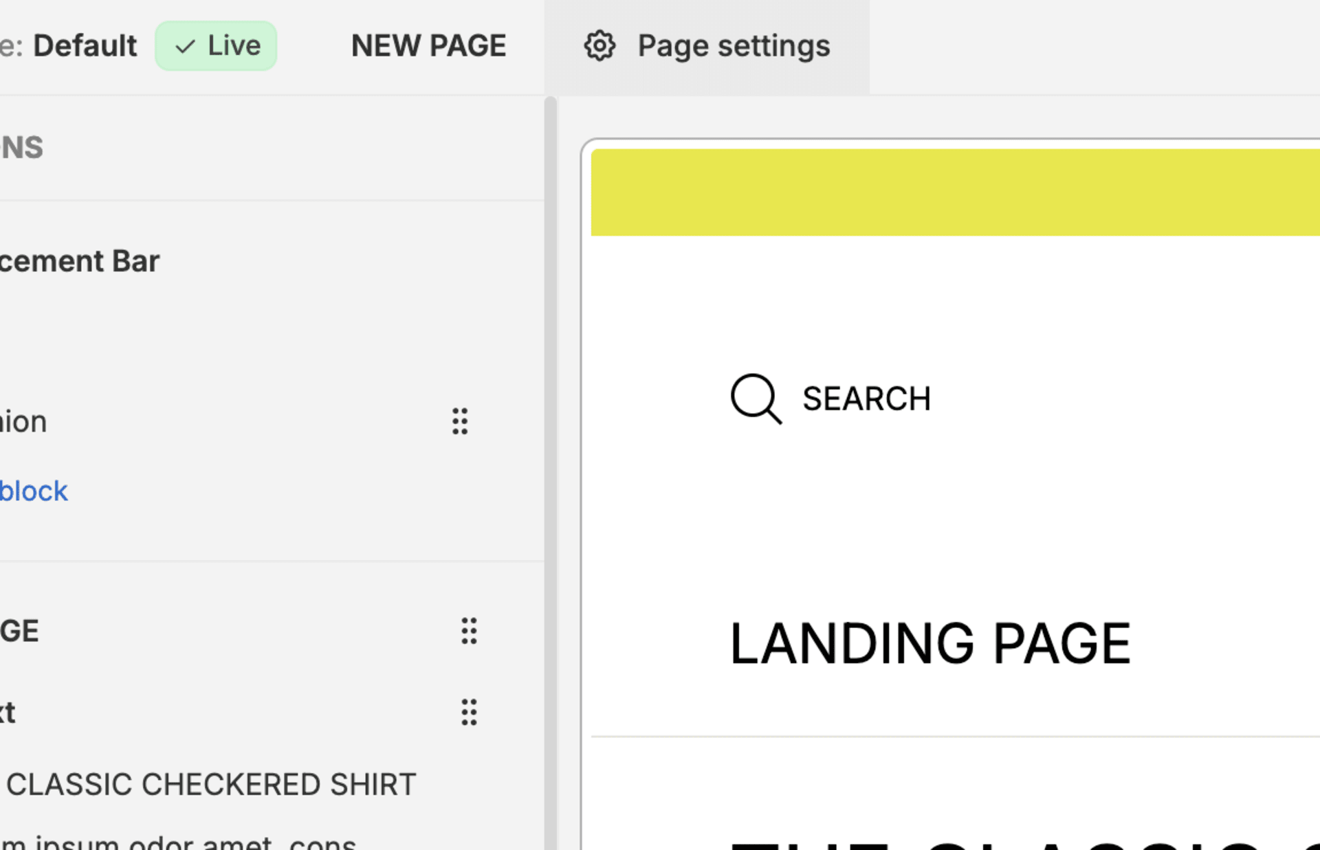Edit a Landing Page - Spree Commerce documentation